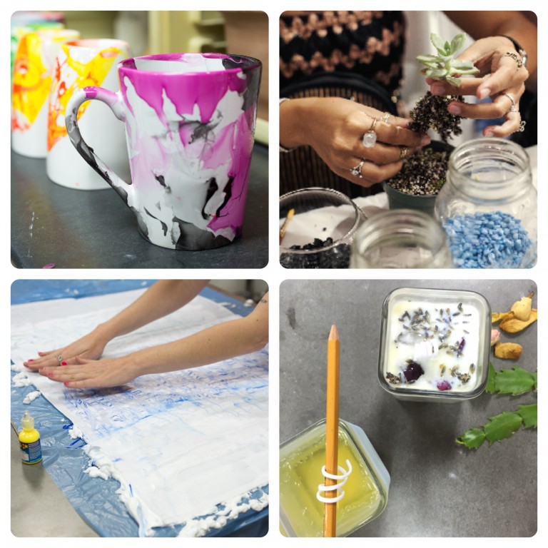 Menu of Art Classes and Craft Workshops from PSAmerica