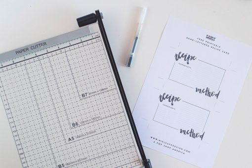 Hand-Lettered Printable Recipe Cards