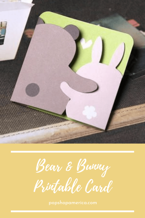 Bear and Bunny Printable Greeting Card