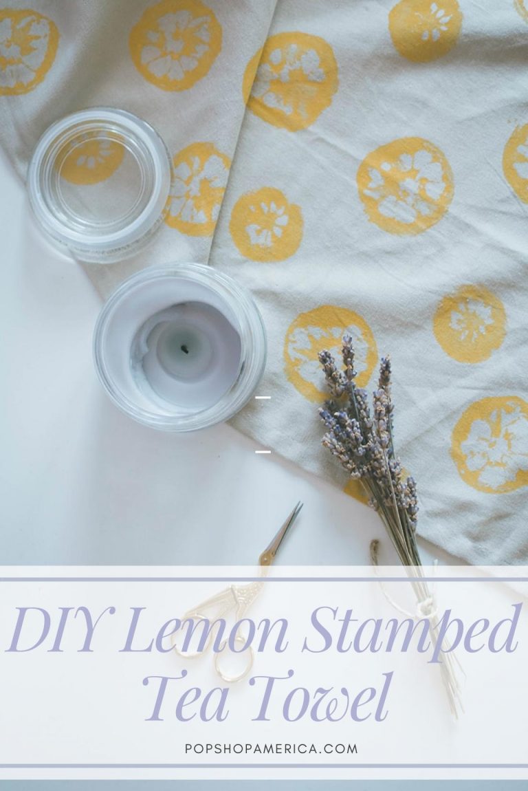 DIY Lemon Stamped Tea Towel