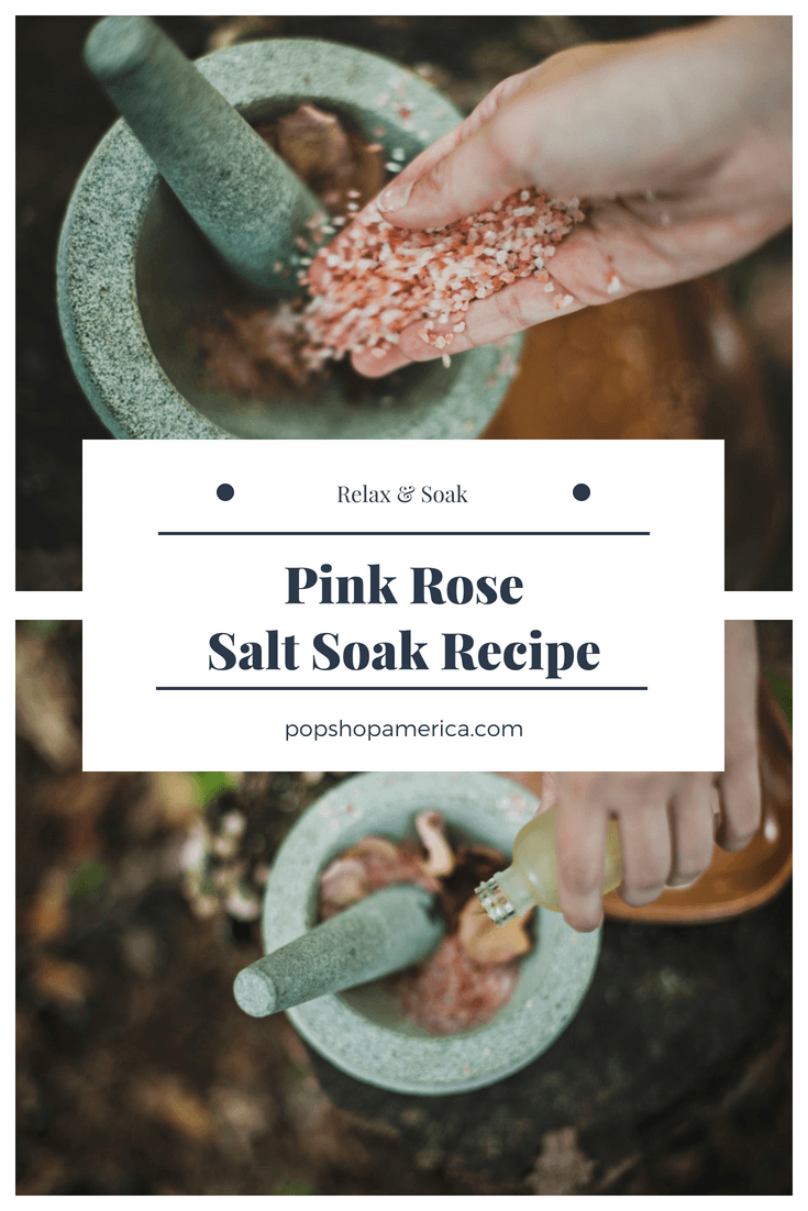 Pink Rose Salt Soak DIY