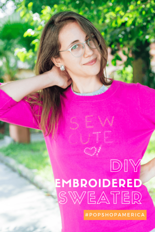 Sew Cute Embroidered Sweater DIY