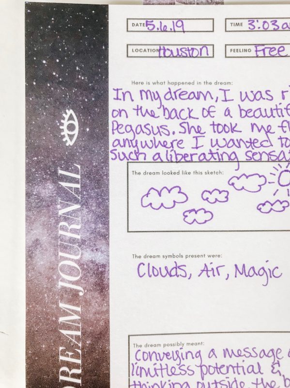 Free Dream Journal Printable