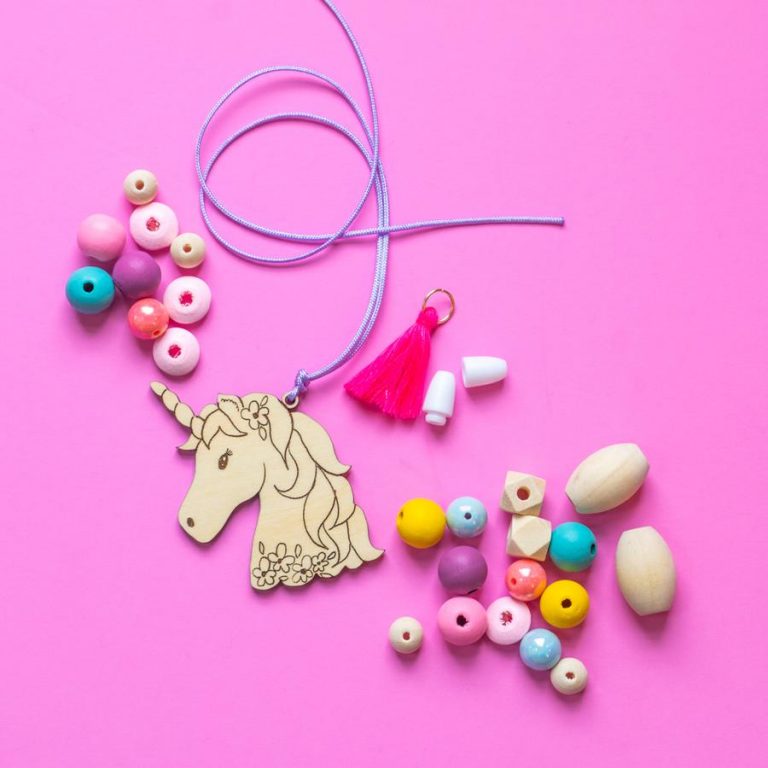DIY Kit, Beaded Unicorn Necklace Making Kit