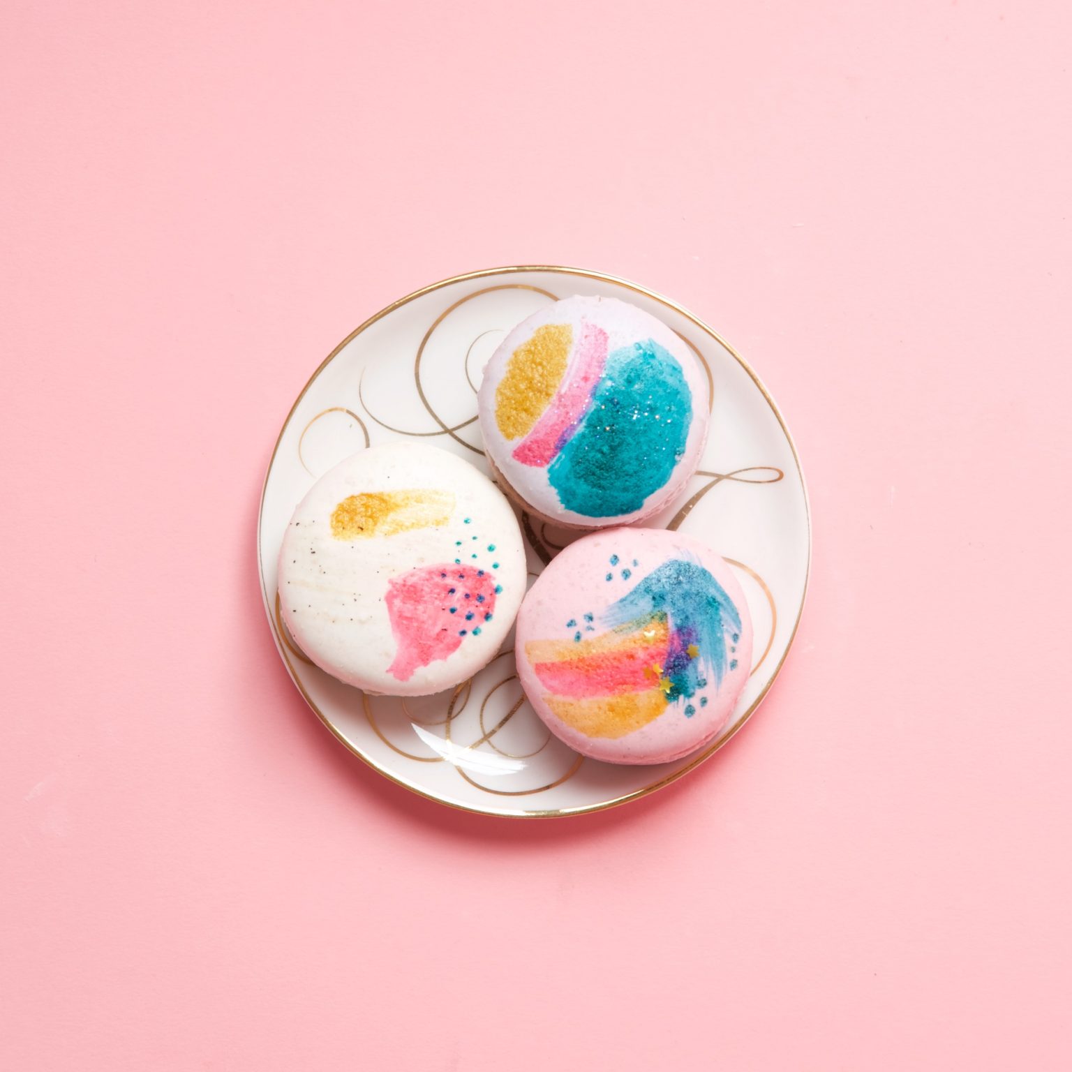 Easy Modern Art Painted Macarons Tutorial