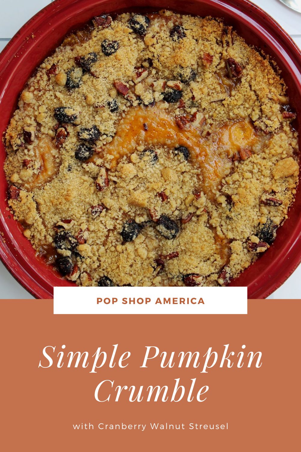 Pumpkin Crumble with Cranberry Walnut Streusel Recipe