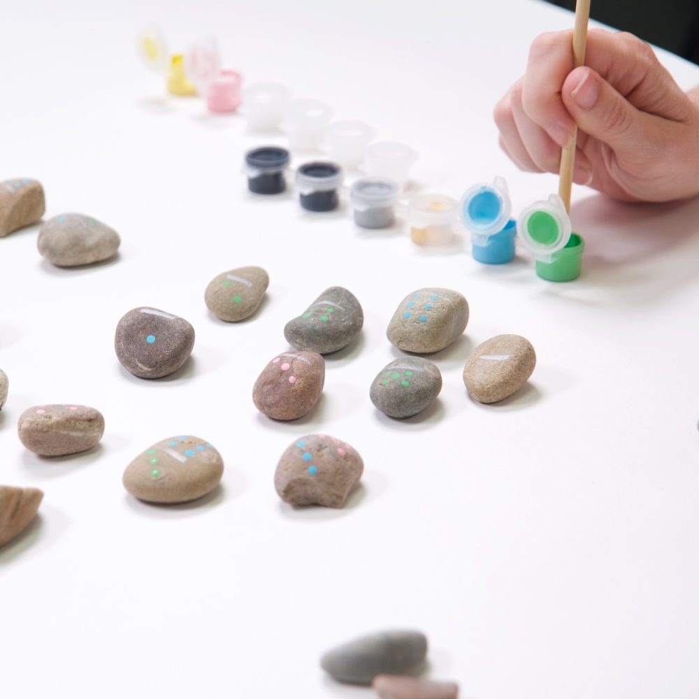 DIY Painted Rock Dominoes Set