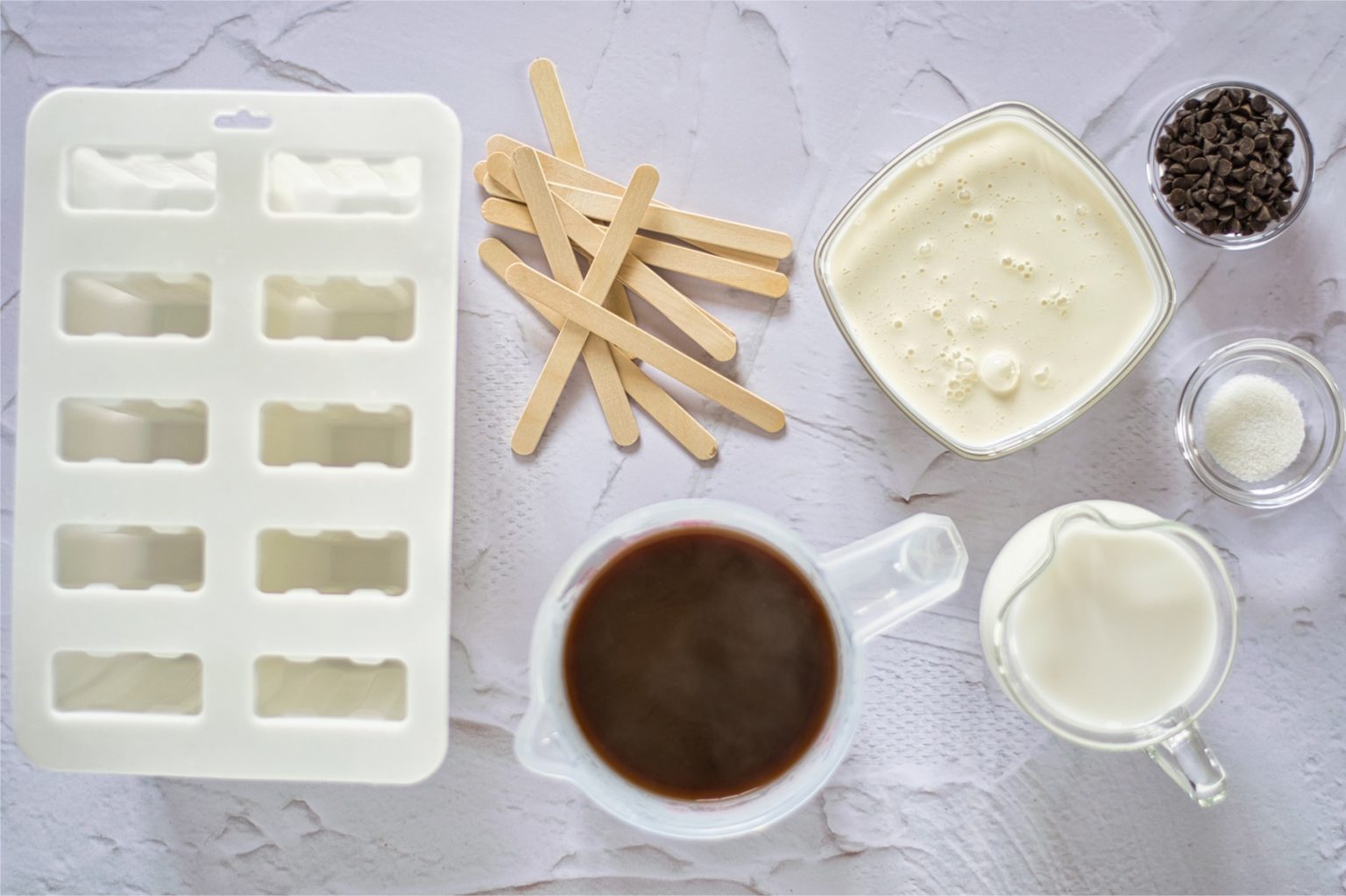 Layered Iced Coffee Popsicles Recipe