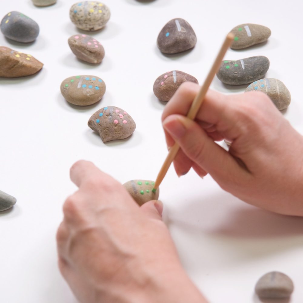 DIY Painted Rock Dominoes Set