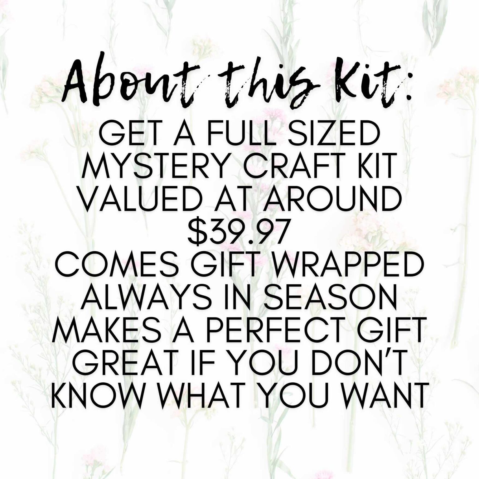 DIY Kit, Mystery Box Surprise Craft Supply Kit