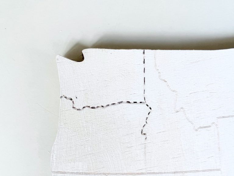 DIY United States Map Painting with Hearts