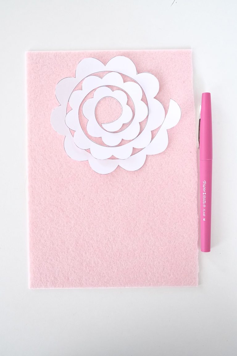 DIY Felt Flowers with Printable Template