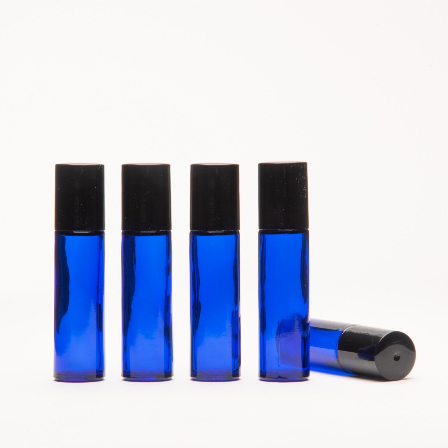 10mL Roller Ball Bottles, Blue Glass Perfume Essential Oil Containers