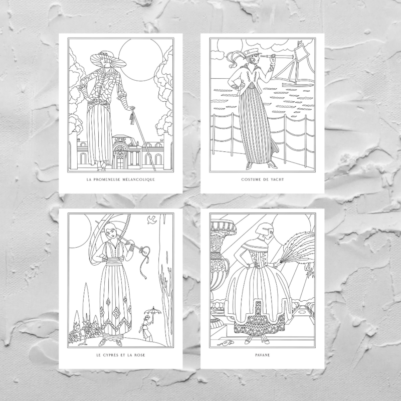 Art Deco Fashion Adult Coloring Book