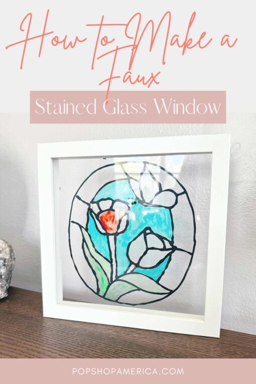 DIY Faux Stained Glass Window with Mod Podge and Plaid Gallery Glass