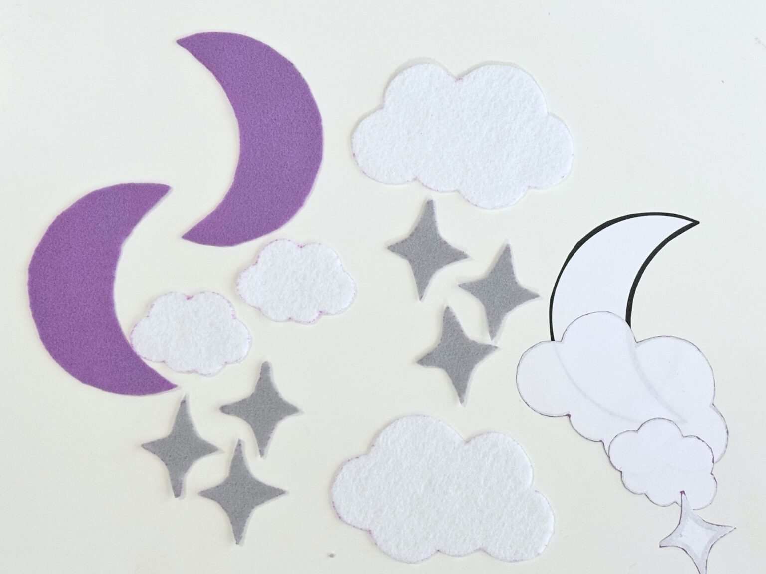 How to Make a Moon & Star Felt Mobile