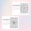Free Adult Coloring Book Printable Calendar with Plants